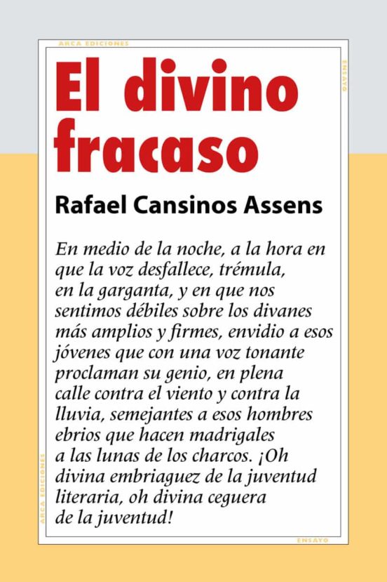 EL DIVINO FRACASO | RAFAEL CANSINOS ASSENS | Casa del Libro Colombia